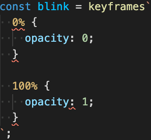 Getting `} expectedts-styled-plugin(9999)` when using keyframes · Issue ...