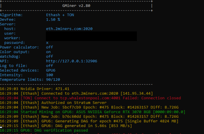 [BUG] Dual mining Eth+TON doesn't work on most pools · Issue #657 ...