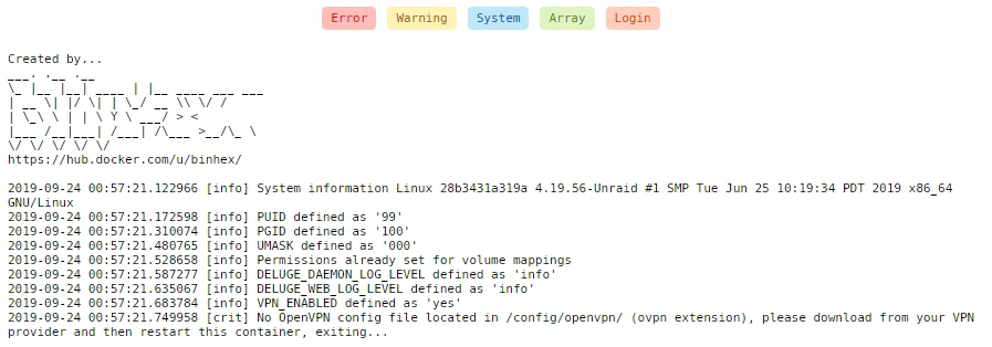 delugevpn does not create config folders · Issue #131 · binhex/arch-delugevpn · GitHub