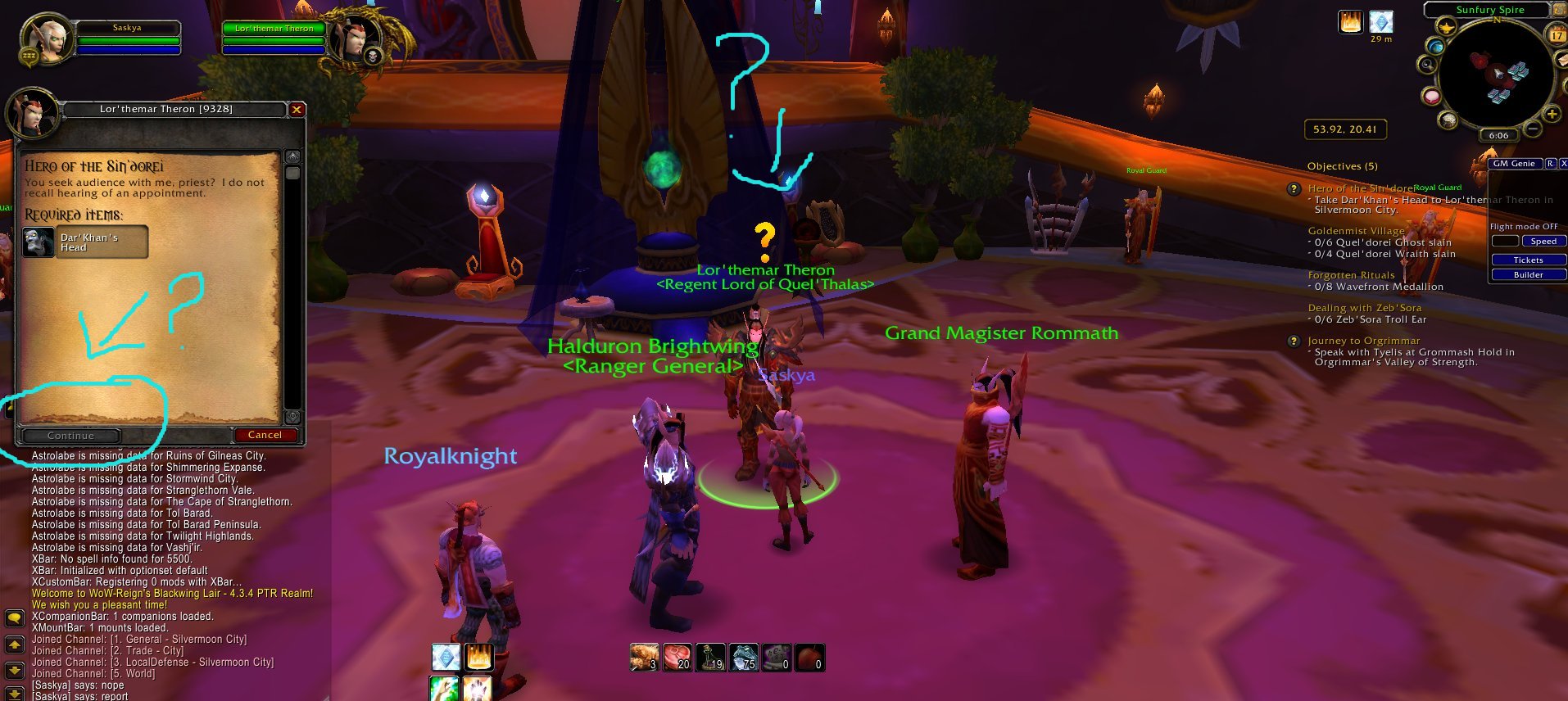 [Quest] Hero of the Sin'dorei -9328- Silvermoon · Issue #1474 · WoWManiaUK/Blackwing-Lair · GitHub