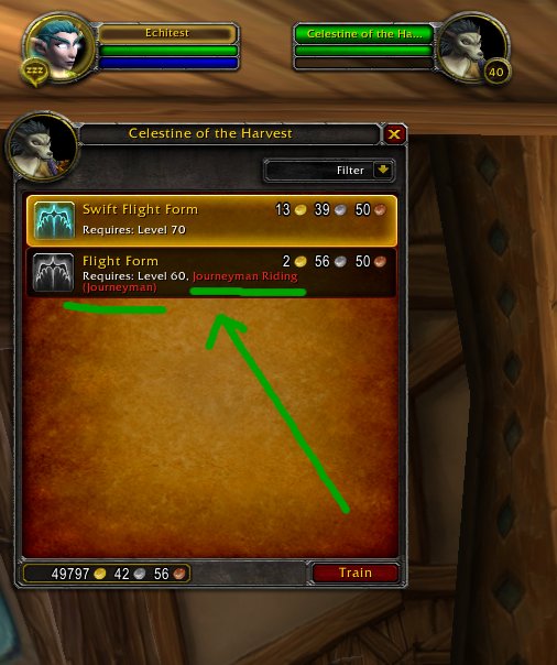 Riding Trainer / druid trainer issue · Issue #2906 · WoWManiaUK ...