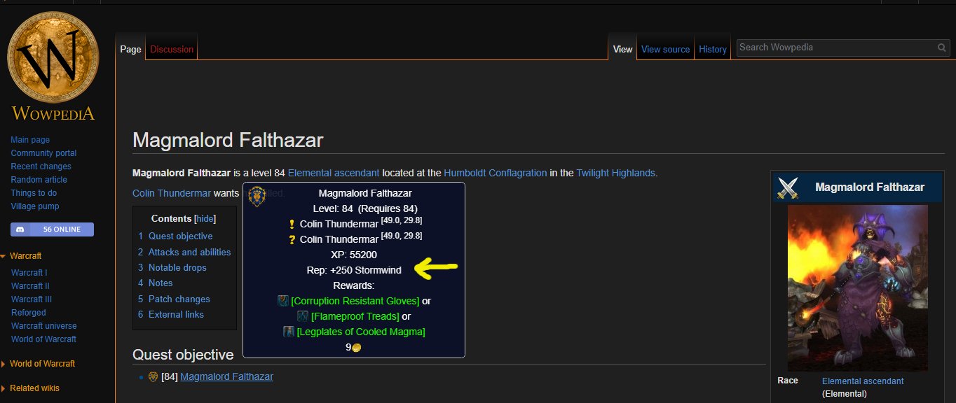 [Faction]Wildhammer Clan; no rep gain · Issue #2635 · WoWManiaUK ...