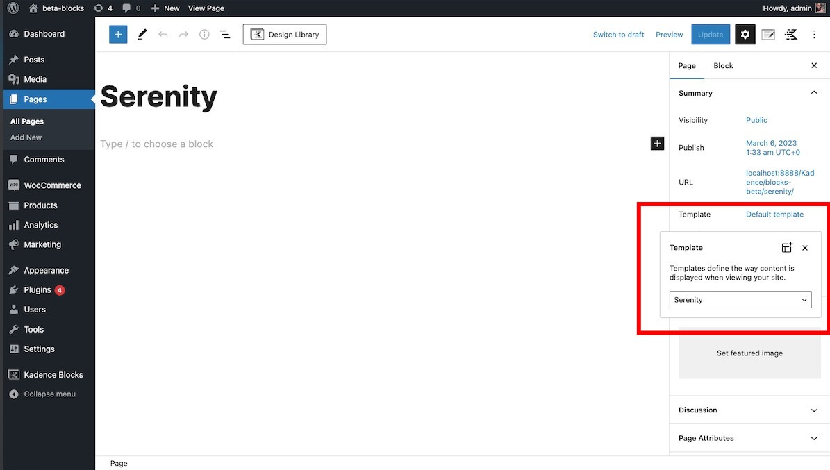 Custom Page Template Not Showing Correct Selection in Page Editor · Issue #48783 · WordPress ...