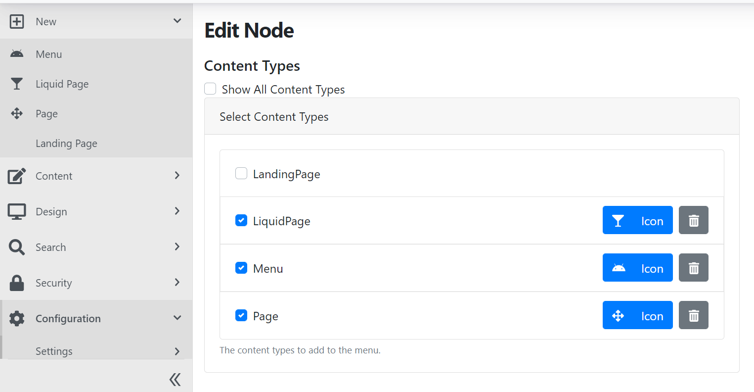 Admin menu feature : Icon not applied to all content types menu items. · Issue #7212 ...