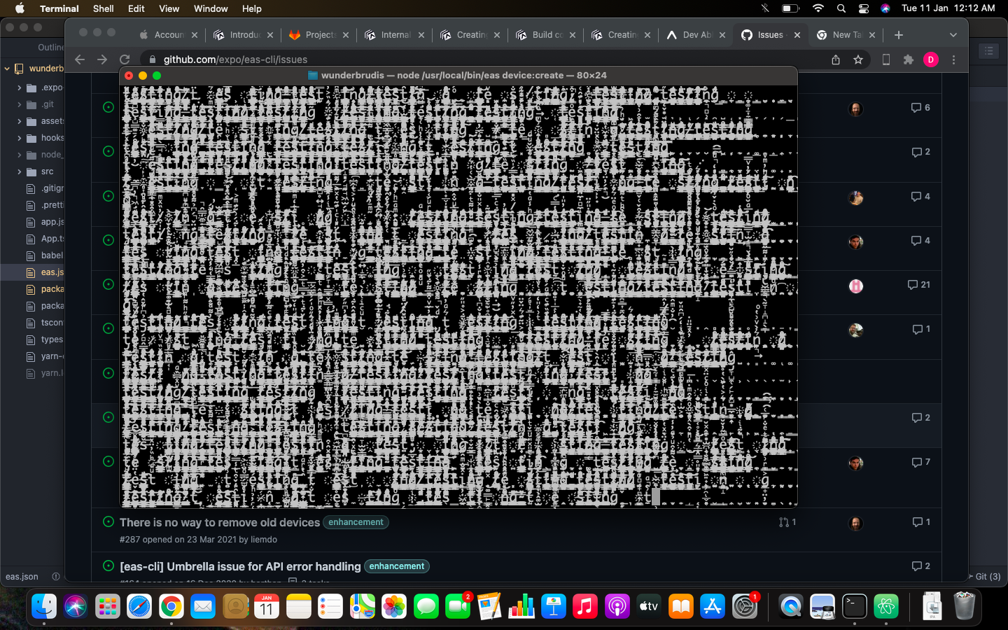 eas device:create gives never ending gibberish screen · Issue #901 ...