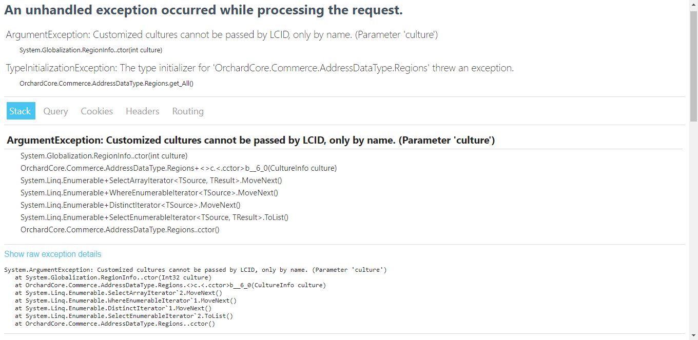 Checkout error on tenant (OCC-146) · Issue #280 · OrchardCMS/OrchardCore.Commerce · GitHub