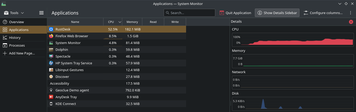 excessive cpu usage in linux nightly · Issue #1947 · rustdesk/rustdesk · GitHub