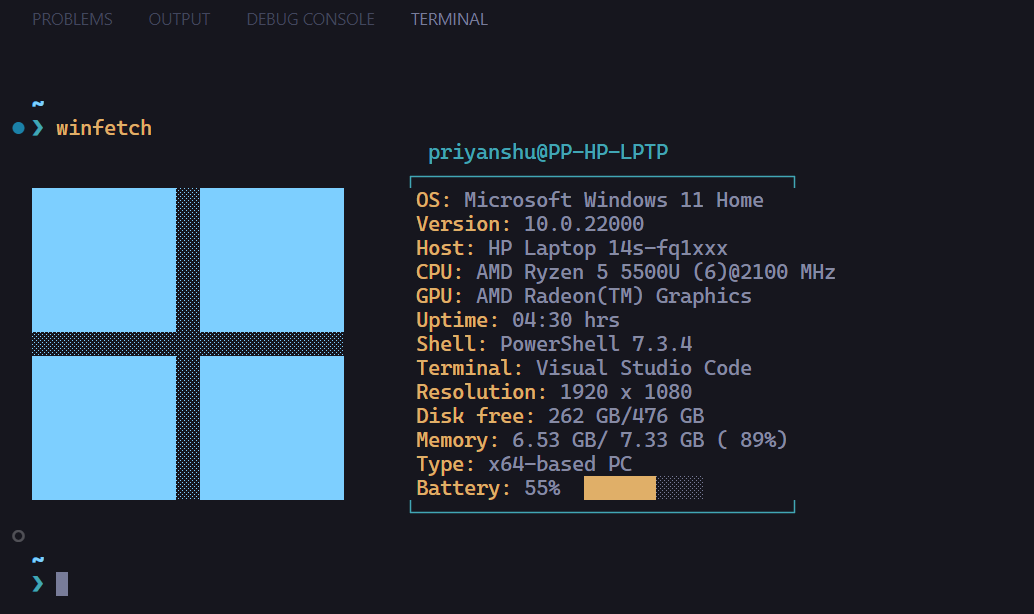 GitHub - Priyanshu-1012/winfetch: neofetch for windows