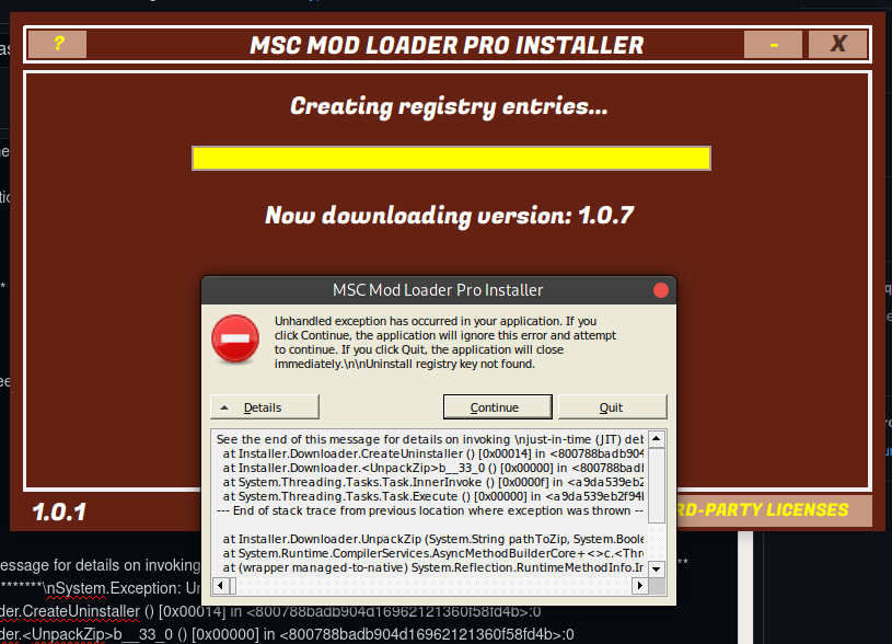 [BUG] Installer Crashes in Wine on Linux · Issue #7 · MSCLoaderPro/MSCModLoaderPro · GitHub