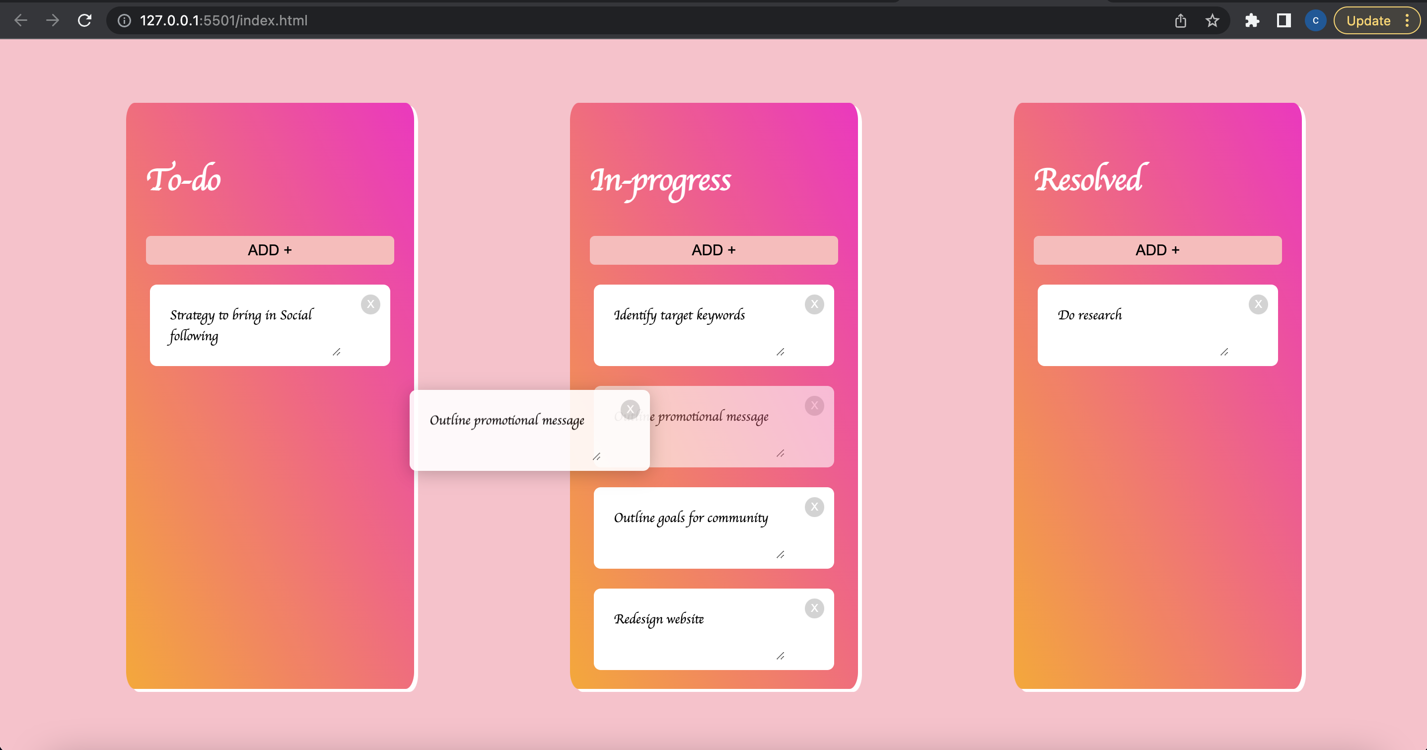 GitHub - chiraag918/Trello-Board: This project focuses on the development of Kanban or Trello ...