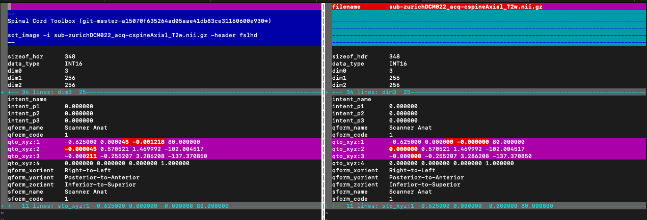 Output of `sct_image -header` does not match the output of `fslhd` · Issue #3991 ...