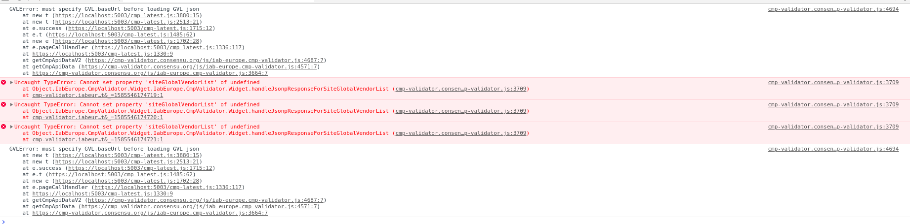Validator throwing errors · Issue #183 · InteractiveAdvertisingBureau/GDPR-Transparency-and ...