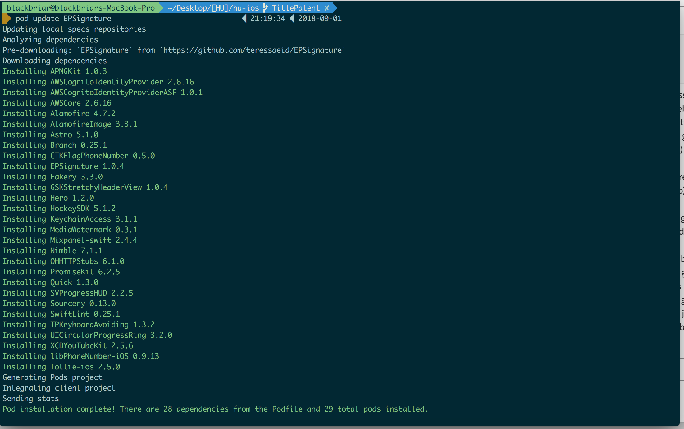Pod update single pod not working properly · Issue #8070 · CocoaPods/CocoaPods · GitHub