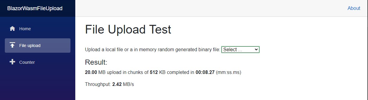 Kestrel hosted Blazor WASM large file upload problem: really slow. · Issue #30243 · dotnet ...