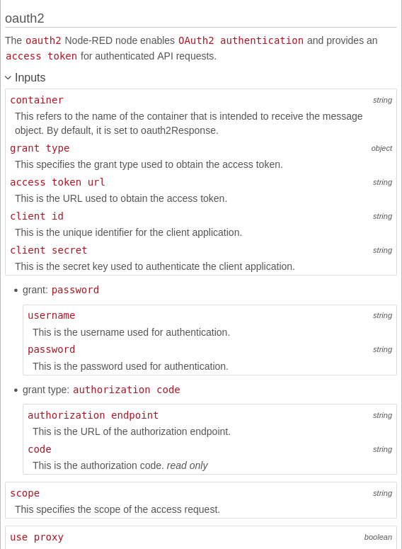 Node help style guide · Issue #61 · caputomarcos/node-red-contrib-oauth2 · GitHub