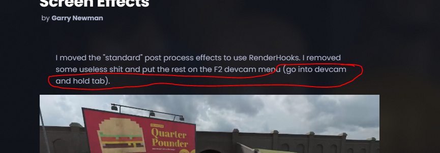 Can't use devcam screen effects outside of local games · Issue #2382 · Facepunch/sbox-issues ...