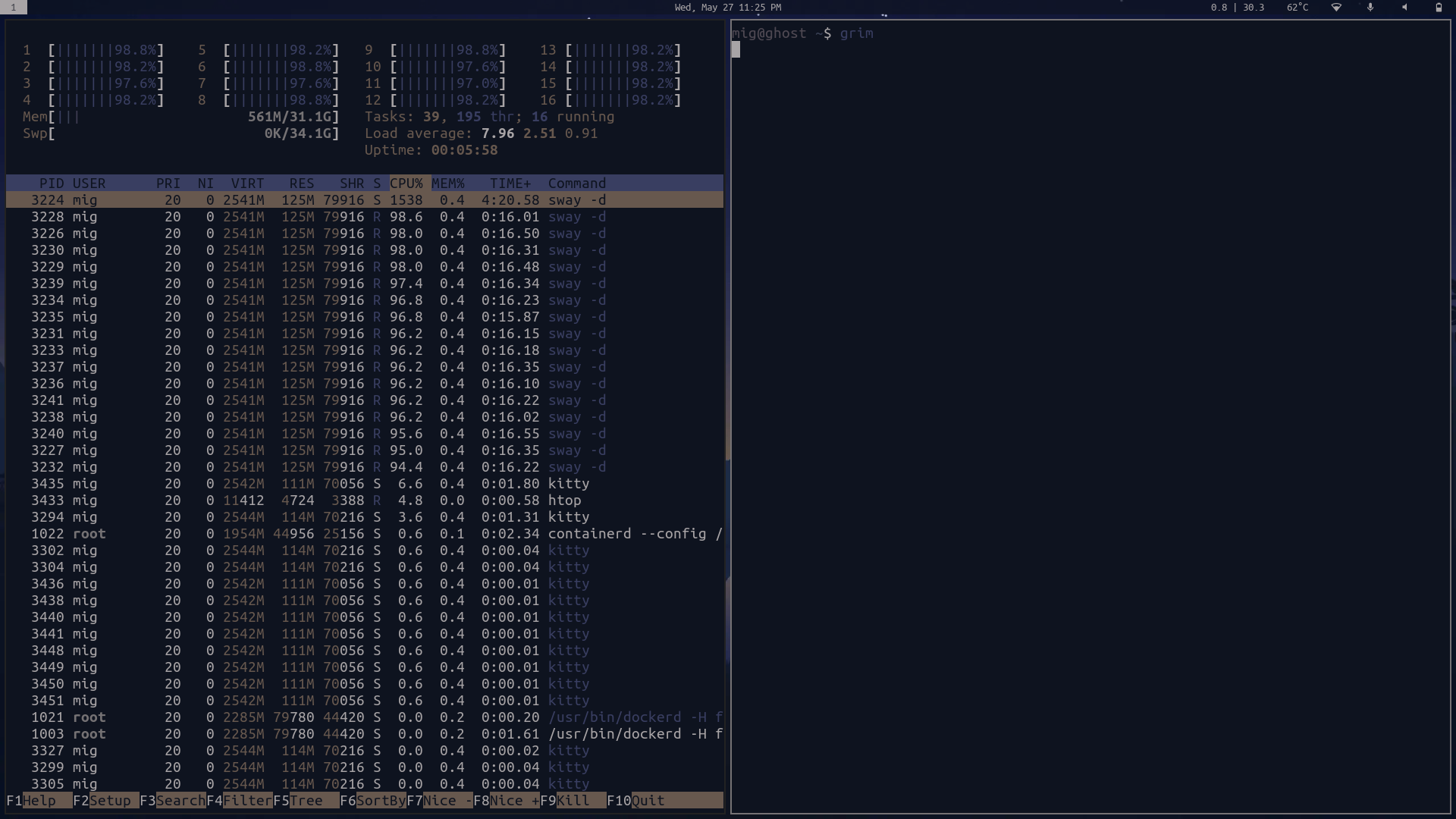 Sway crashes when external monitor gets attached · Issue #5381 · swaywm/sway · GitHub