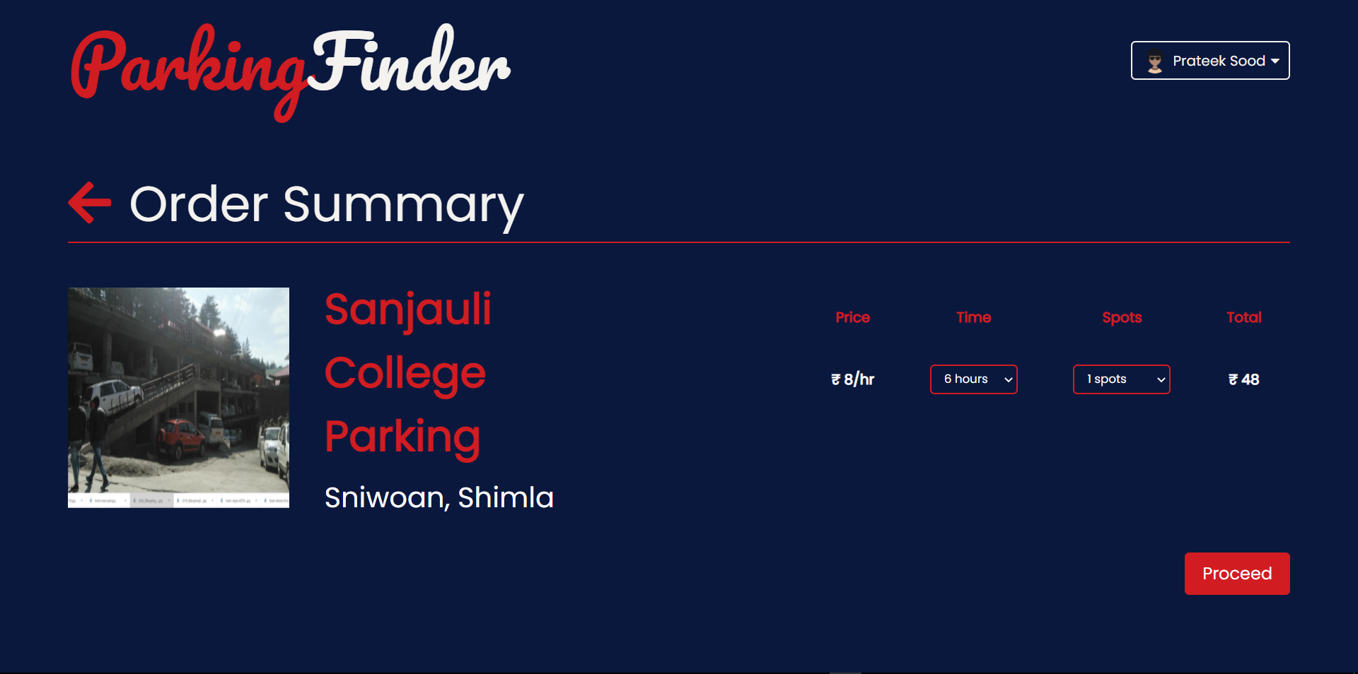 GitHub - prateeksood/parking-finder