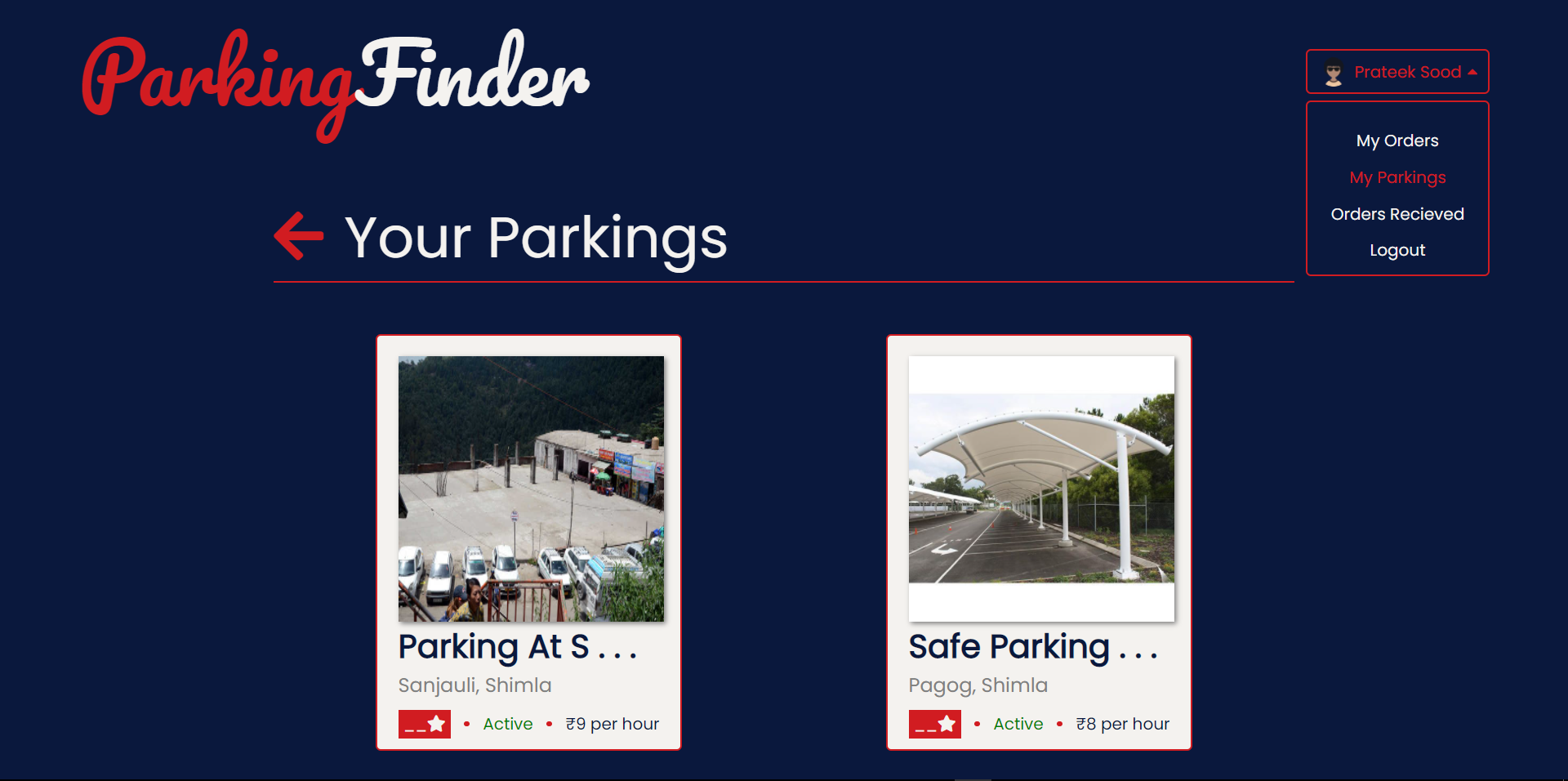GitHub - prateeksood/parking-finder