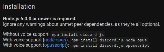 v11.3.2 incompatible with Node.js 6 · Issue #2486 · discordjs/discord.js · GitHub
