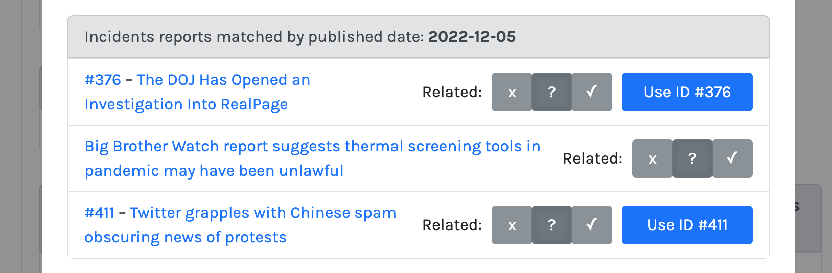 Forms – Misaligned position of similarity buttons · Issue #1468 · responsible-ai-collaborative ...
