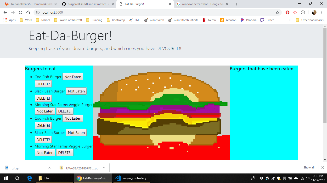 GitHub - craigcompton/burger