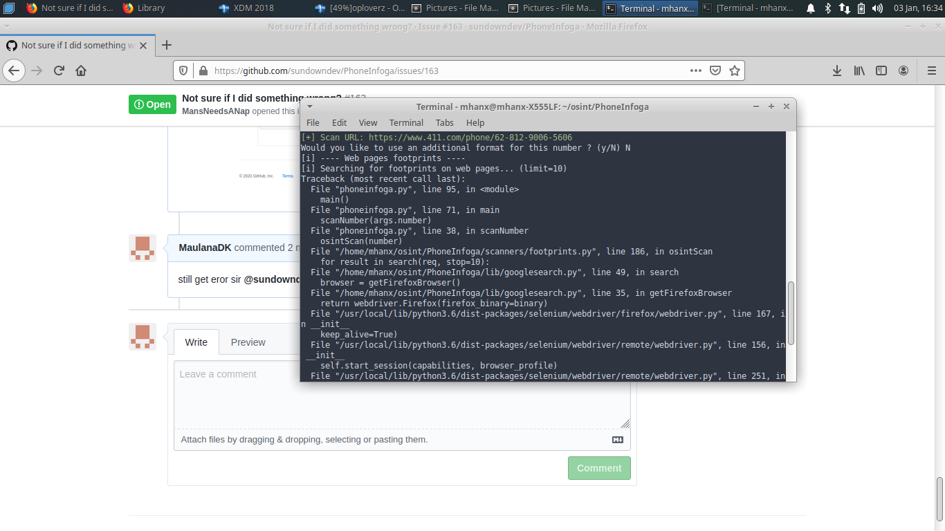 Not sure if I did something wrong? · Issue #163 · sundowndev/phoneinfoga · GitHub
