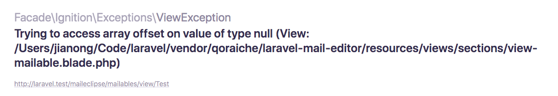 Trying To Access Array Offset On Value Of Type Null · Issue 65