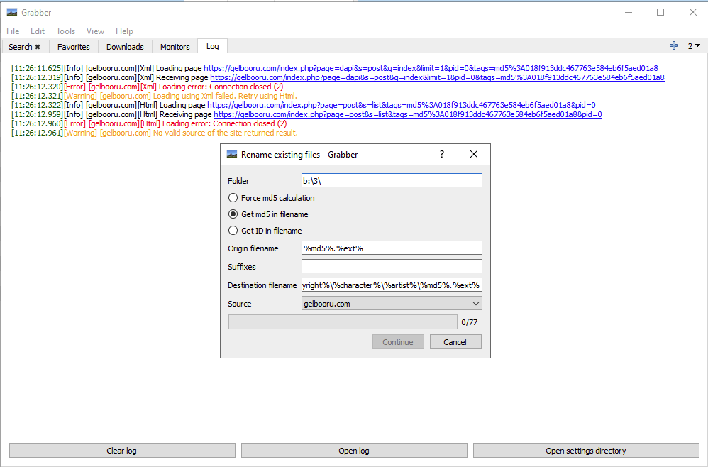 Renaming of already downloaded Gelbooru images don't work · Issue #2815 · Bionus/imgbrd-grabber ...