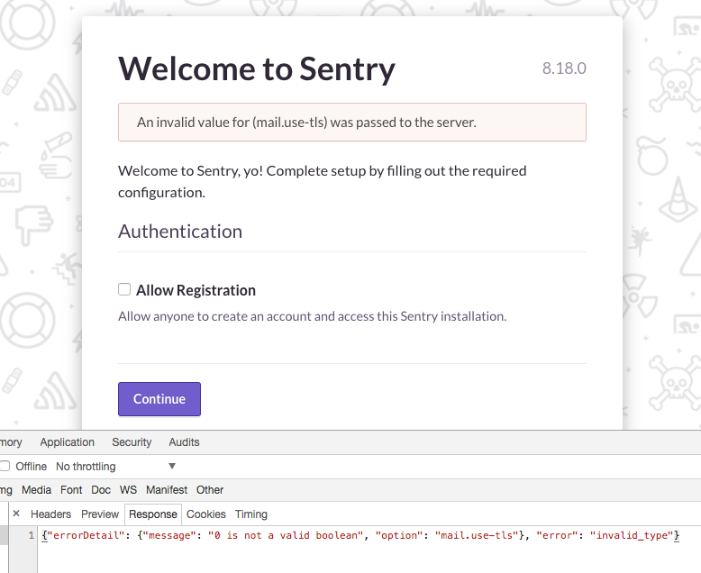After Upgrading Sentry Upgrade Wizard Hangs On Hidden Option E Tls · Issue 5699 0052