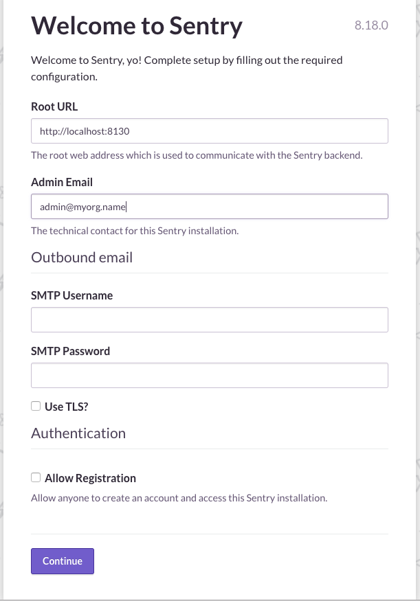 after upgrading, sentry upgrade wizard hangs on hidden option mail.use-tls · Issue #5699 ...