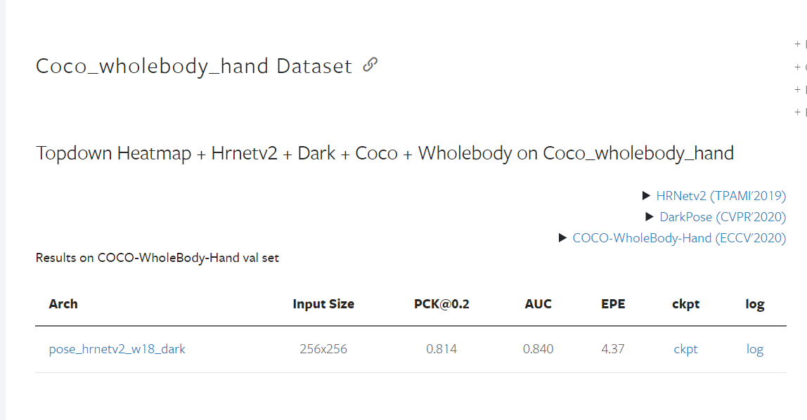在coco-wholebody-hand上如何使用ap和AR评估？这个目前是pck auc · Issue #1981 · open-mmlab/mmpose · GitHub