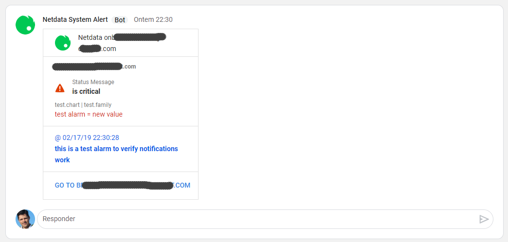 Hangouts Chat - Supported notifications · Issue #5412 · netdata/netdata · GitHub