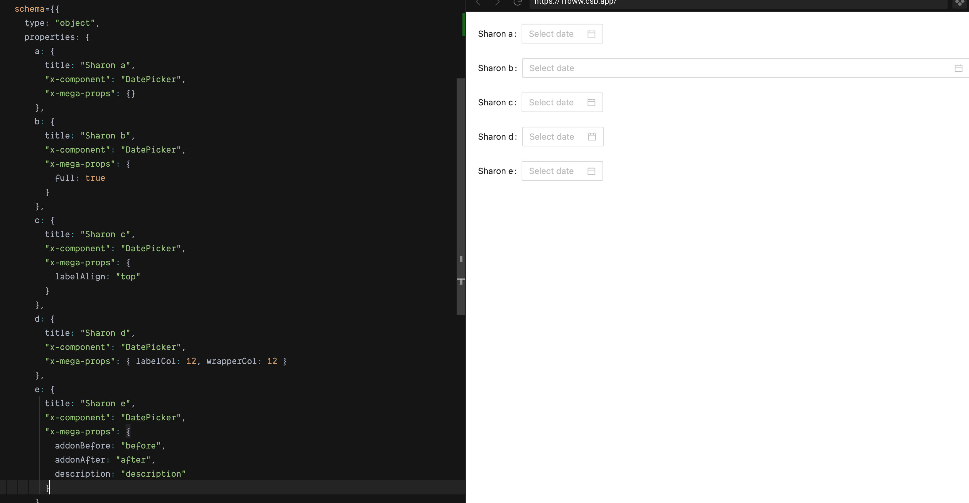 Schema中x-mega-props只有full才生效 · Issue #1044 · alibaba/formily · GitHub