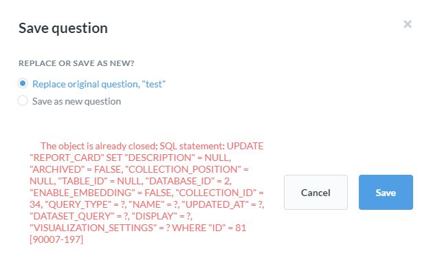 java.lang.IllegalStateException: File corrupted - Cannot save some of native questions · Issue ...