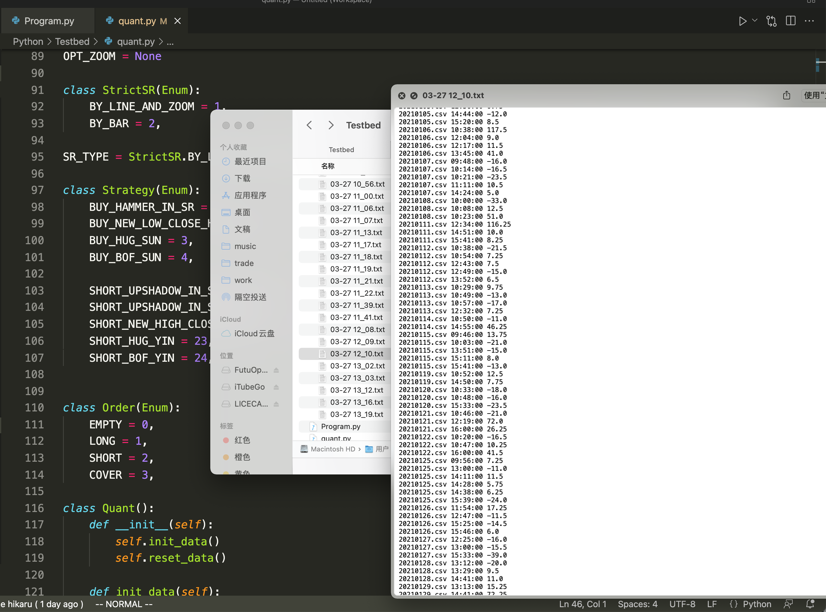GitHub - fyxtc/python_quant: python写的量化交易demo，测试数据是纳指期货2021.1-2021.3 ...