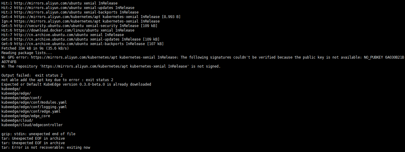 a problem about keadm init when installing kubeedge · Issue #729 · kubeedge/kubeedge · GitHub