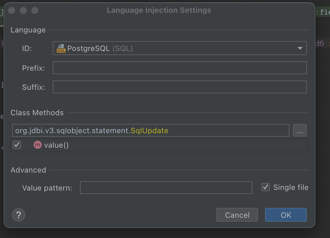 Language Injection (sql highlighting) Not Present in Intellij for Transaction Annotations ...