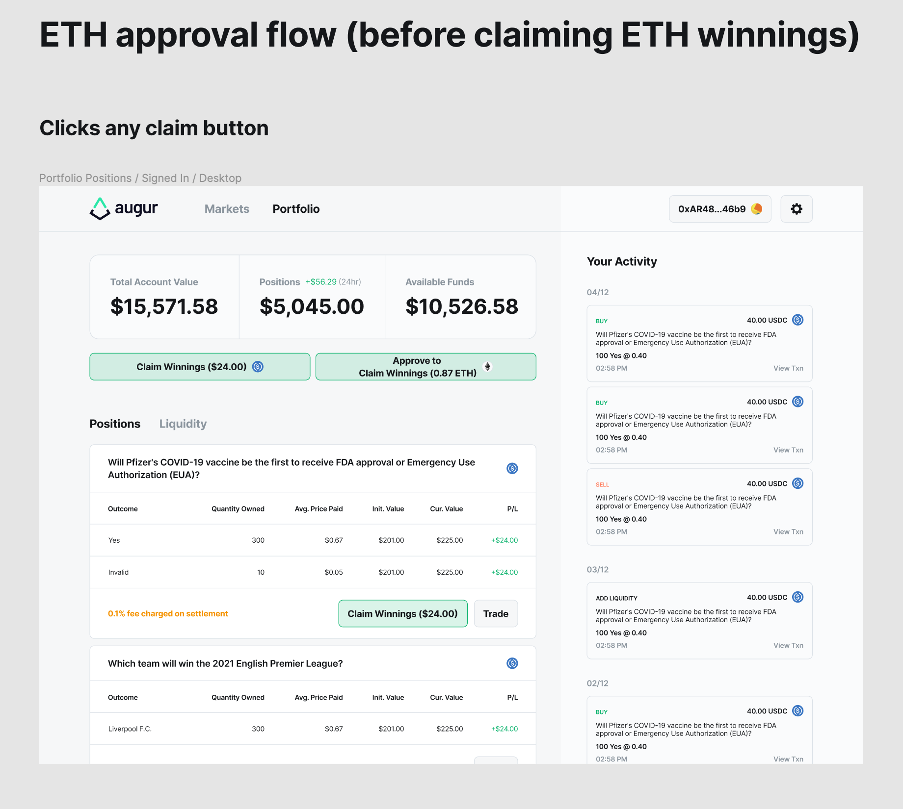 Claim ETH winnings · Issue #10141 · AugurProject/augur · GitHub