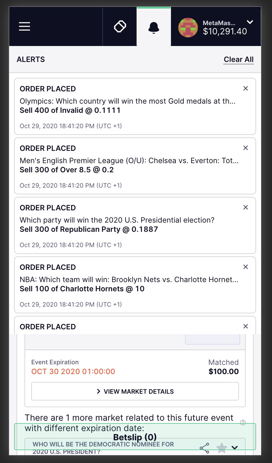 Mobile: alerts should be full screen + clicking the alerts button again ...