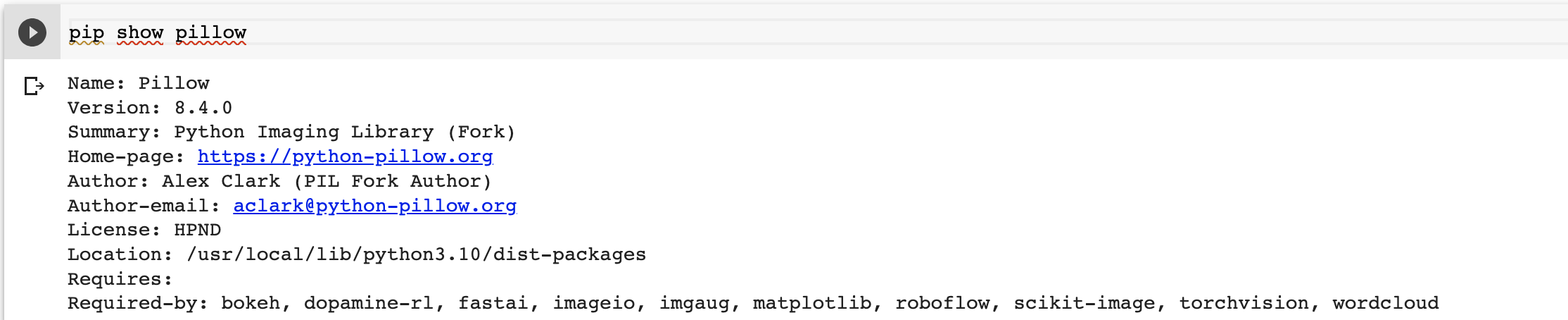 Pillow default version needs upgrade · Issue #3868 · googlecolab/colabtools · GitHub