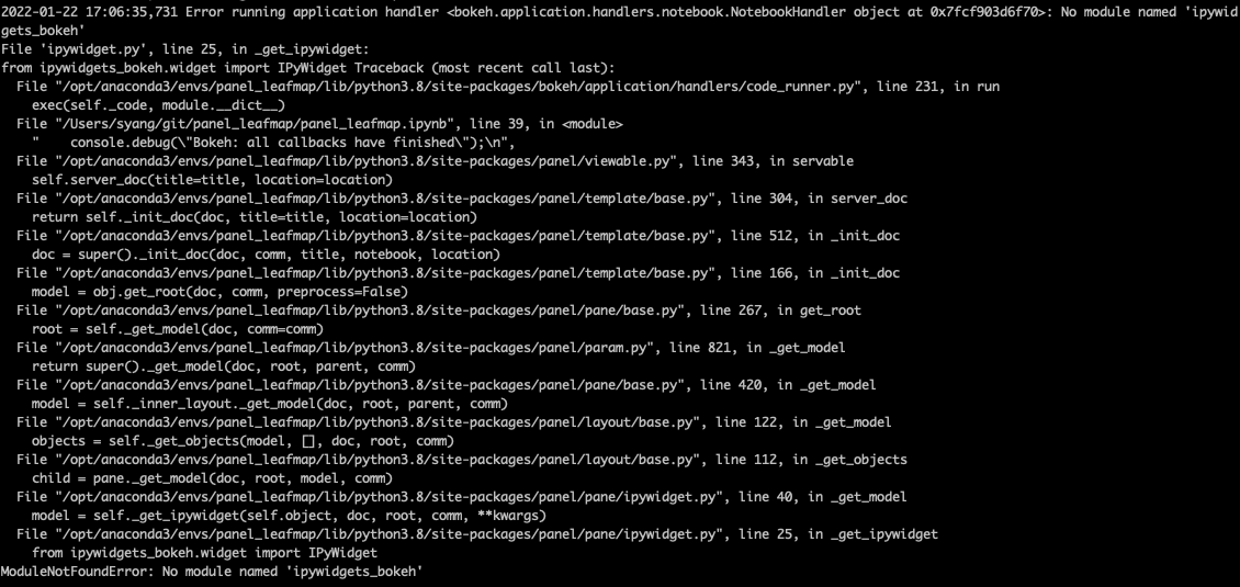 Panel with leafmap not working · Issue #3134 · holoviz/panel · GitHub