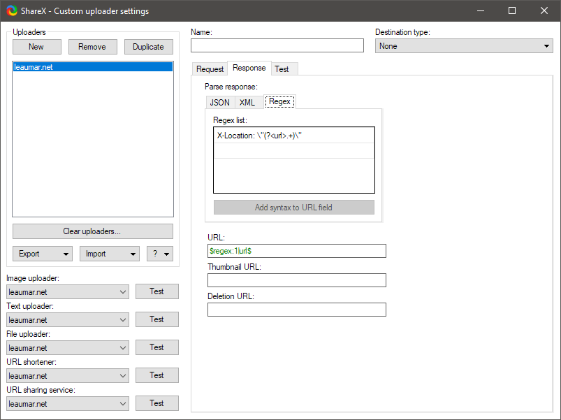 [Bug] custom uploader response parsing broken since update · Issue #4234 · ShareX/ShareX · GitHub