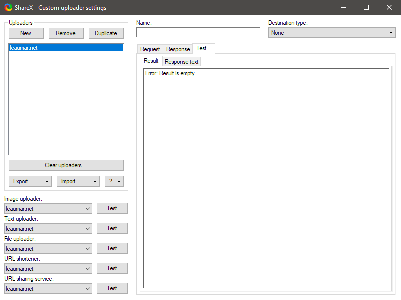 [Bug] custom uploader response parsing broken since update · Issue #4234 · ShareX/ShareX · GitHub