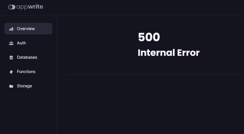 500 Internal Error on API key view · appwrite appwrite · Discussion #5130 · GitHub