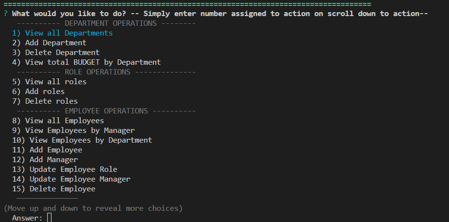 GitHub - GEEZEE91/Employee-Tracker: Command-line application that acts as a employee managment ...