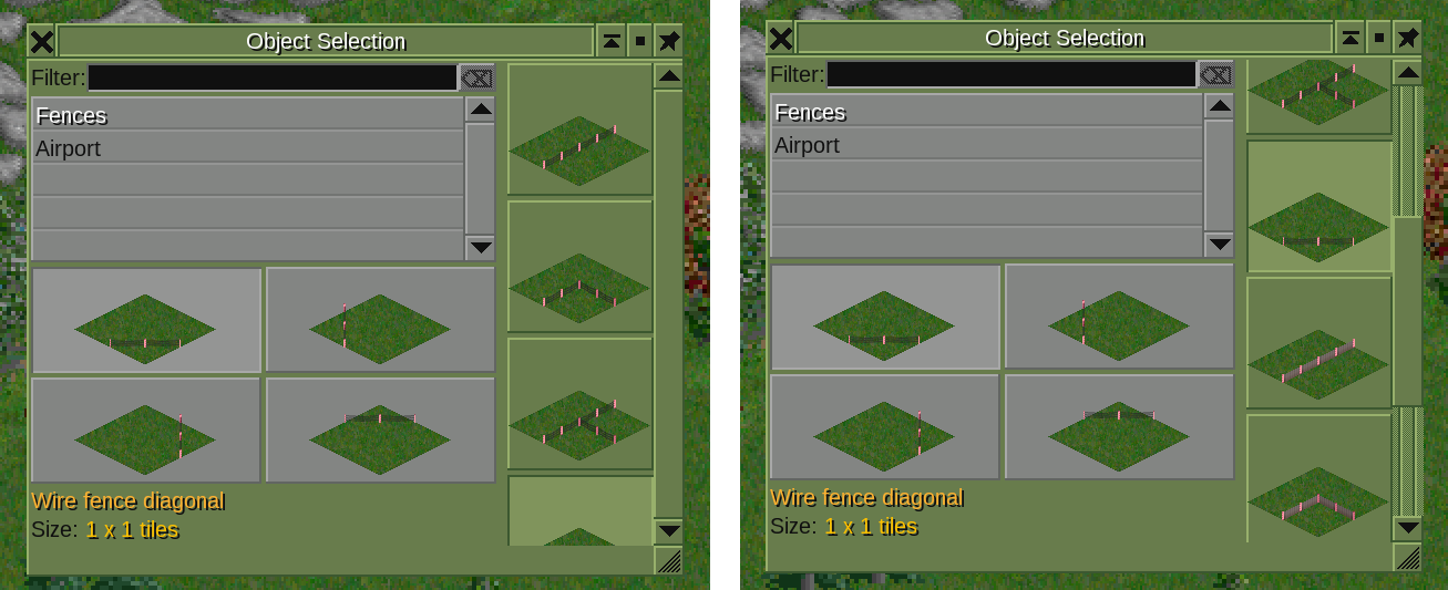 [bug] Object Menu Scrollbar Not Active Until I Click On Something Else · Issue 10335 · Openttd
