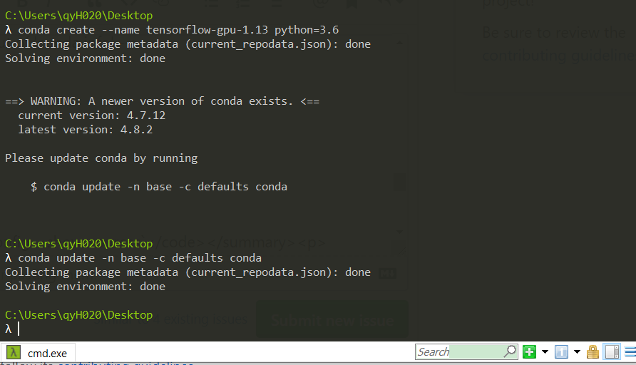 conda creating virtual enviroment failed with solving enviroment done · Issue #9722 · conda ...