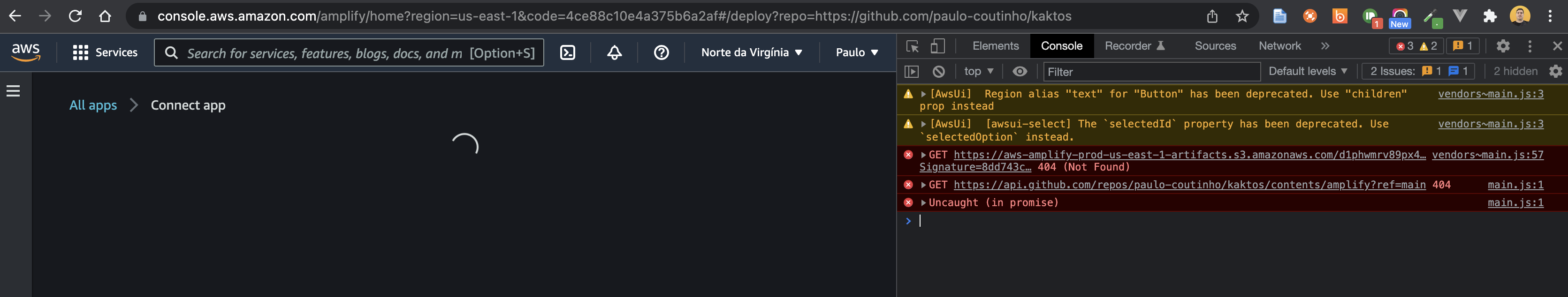 One Click Deploy Does Not Work · Issue 2544 · Aws Amplifyamplify Hosting · Github