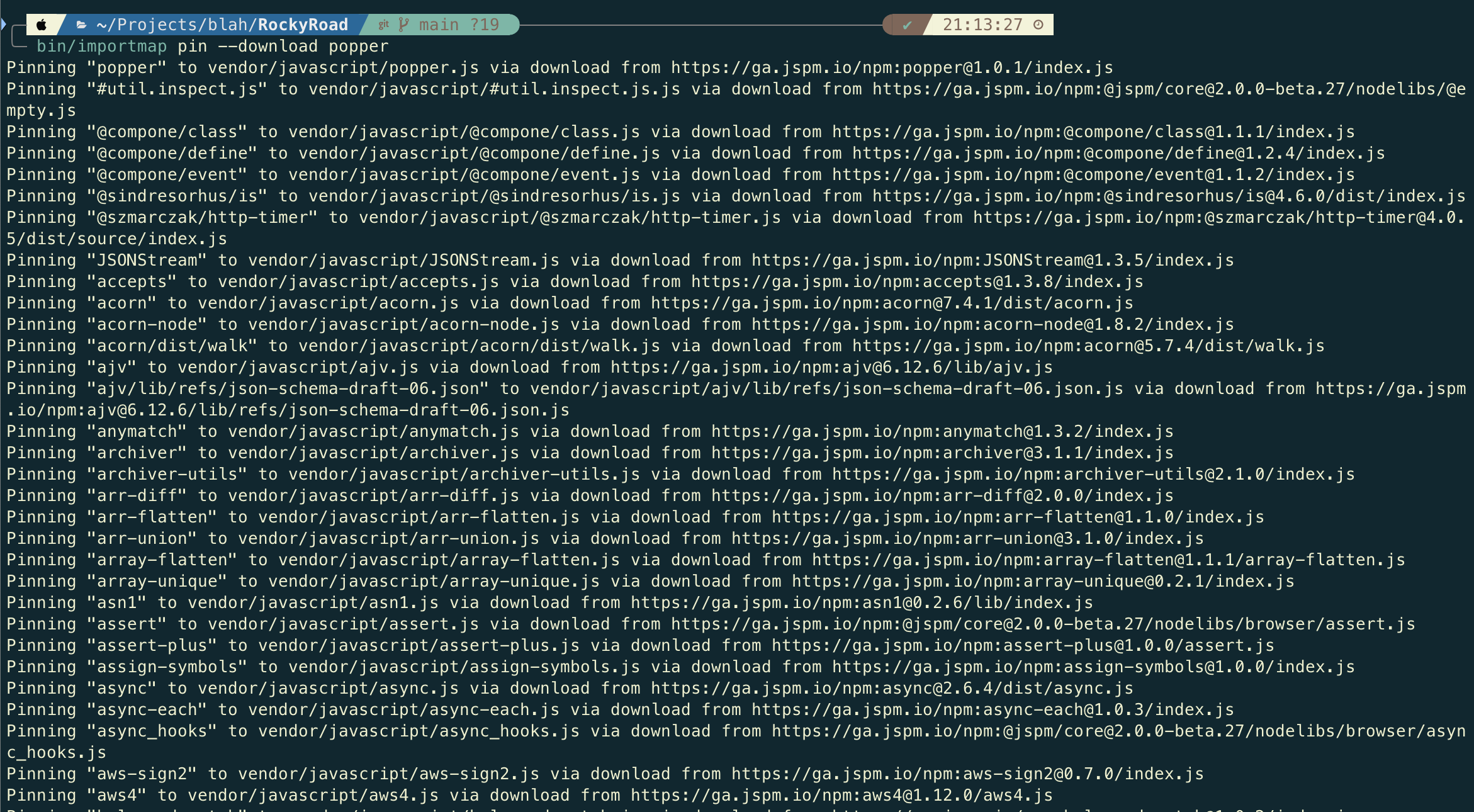 Rails 7.0.4: `bin/importmap pin --download popper` pins ~400 packages ... Rails 7.0.4: `bin/importmap pin --download popper` pins ~400 packages ...